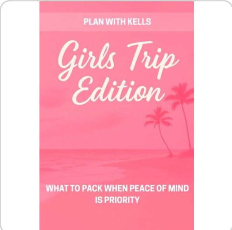 Travel Checklist | Girls Trip Travel | Itinerary Template | Digital ...