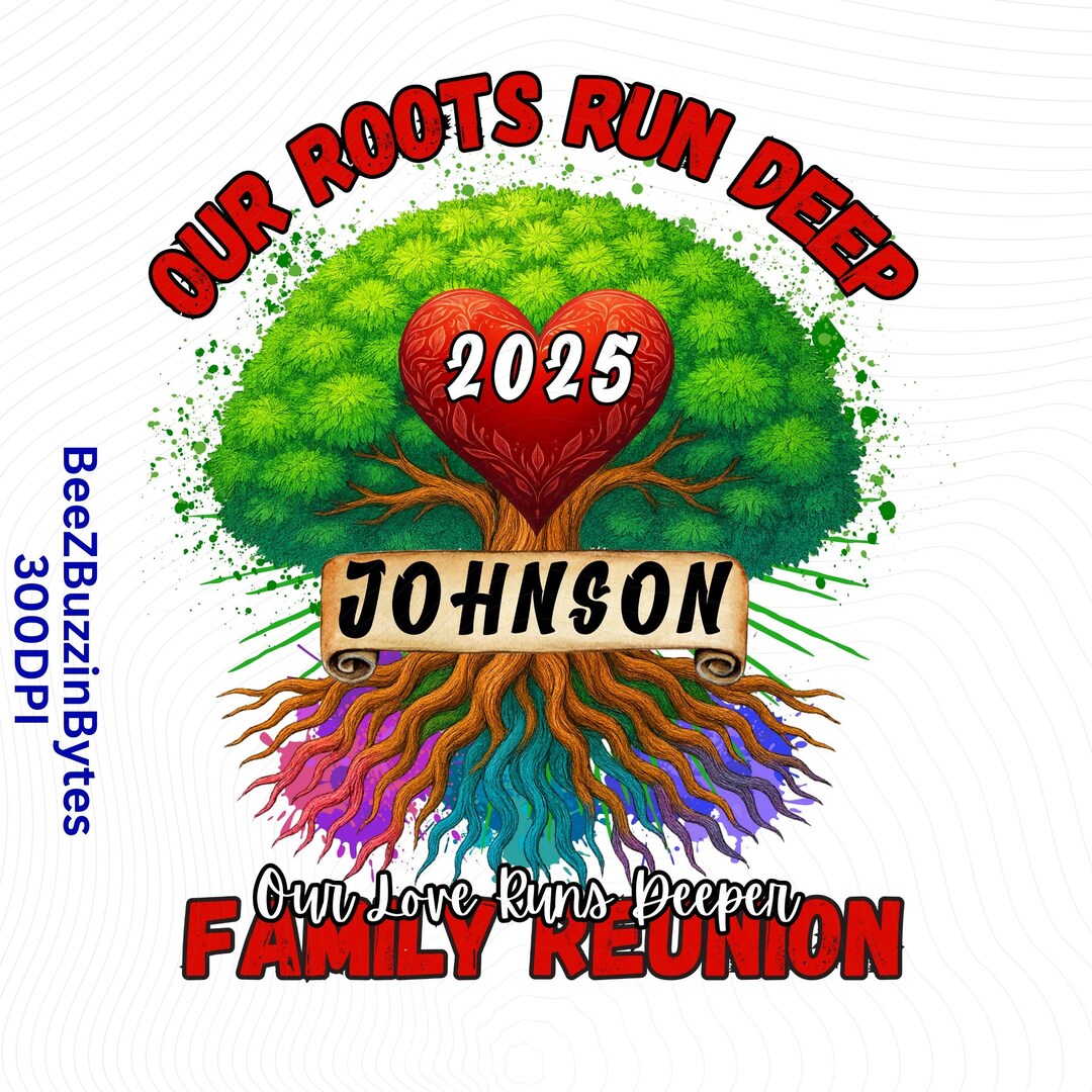 Family Reunion Shirt Design: Editable Tree PNG (canva Downloadable File ...