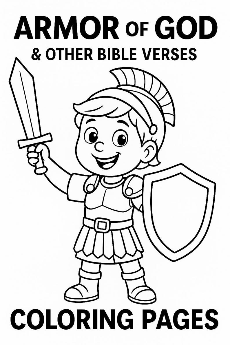 Armor of God Coloring Pages for Kids | Christian Bible Verse Coloring ...