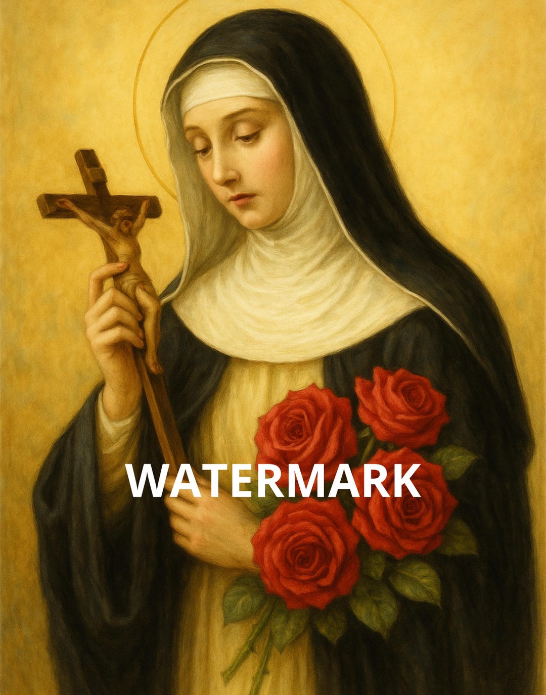 Saint Rita of Cascia Art: Italian Catholic Renaissance Portrait ...