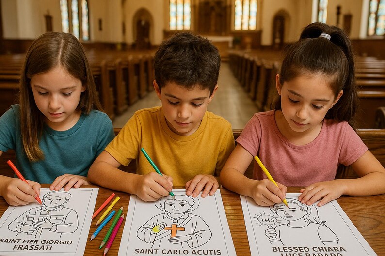 Catholic Saint Coloring Pages: Carlo Acutis, Chiara Badano, Frassati ...