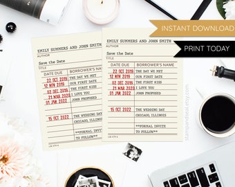 Wedding Library Card - Etsy