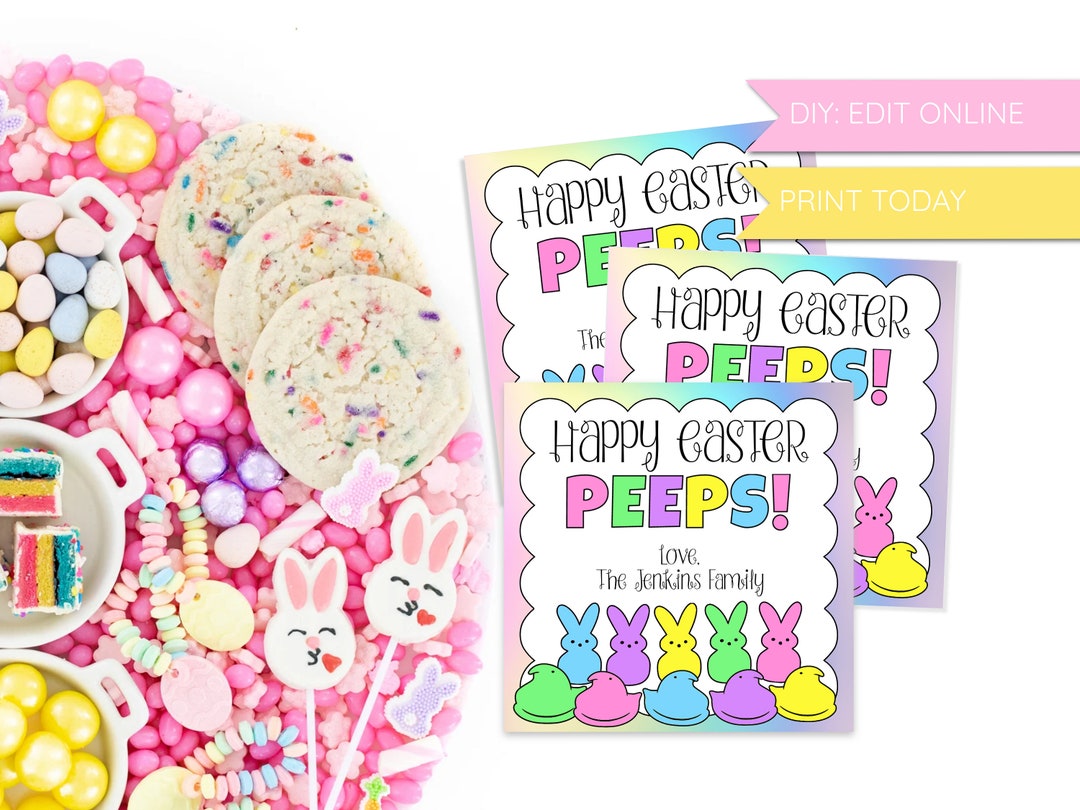 Easter Gift Tags, Easter Cards, PRINT TODAY, Easter Gift Basket ...