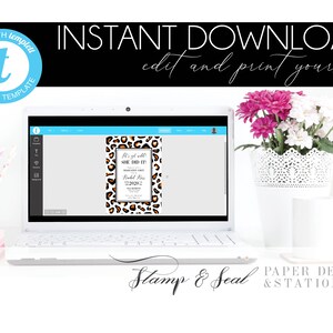 Animal Print Graduation Party Invitation Leopard Printable - Etsy