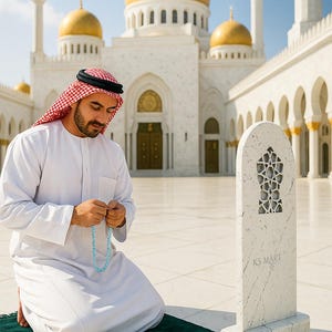 Handcrafted Wooden Prayer Barrier – Islamic Home & Mosque Divider ...