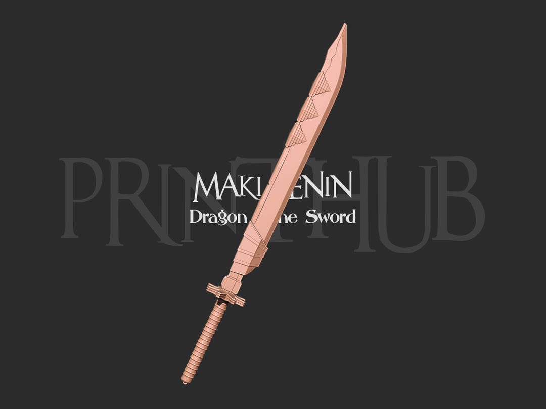 Maki Zenin Dragon Bone Sword 3D Printed Cosplay Weapon Inspired by ...