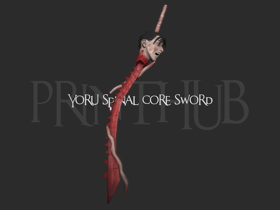 Spinal Cord Sword – Anime-inspired Cosplay Prop 3D Printable Fan Weapon ...