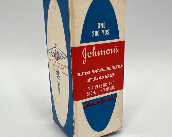 Vintage Johnson's Unwaxed Dental Floss for Dispensers - Etsy