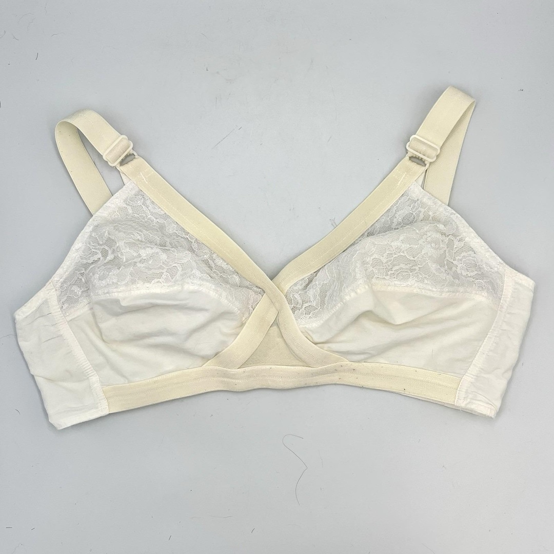 Vintage 70s 80s Jcpenney Underscore Crossover Bra 38C White Wireless ...