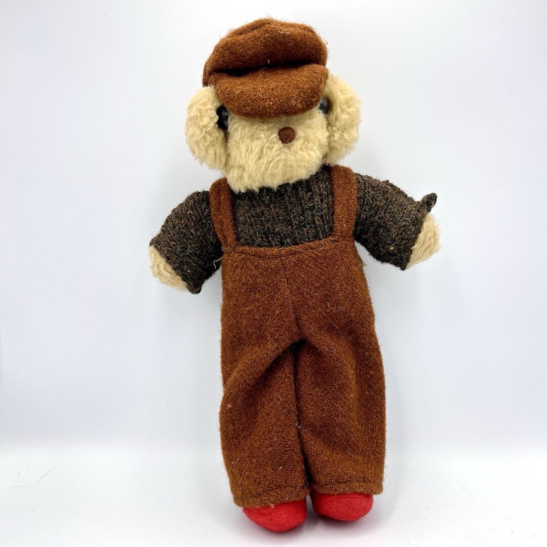 Vintage Raebhat Lewis Teddy Bear Plushie 14" Harris Tweed Scottish ...