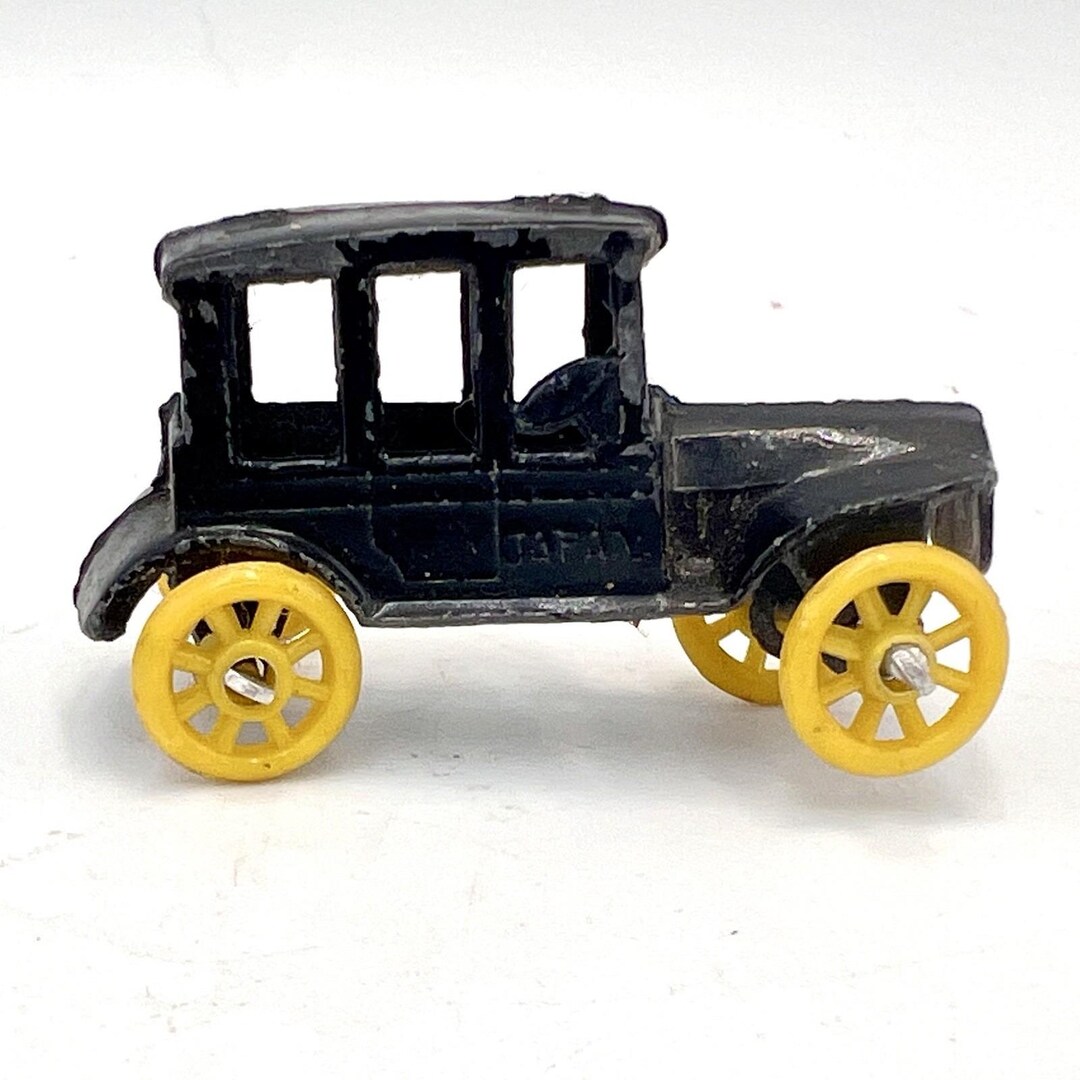 Vintage Miniature Metal Car Antique Toy Vehicle 1950s Black Japan RARE ...