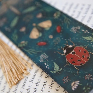 LADYBUG Bookmark Illustrated Green Bookmark Insect Lover Book Lover ...