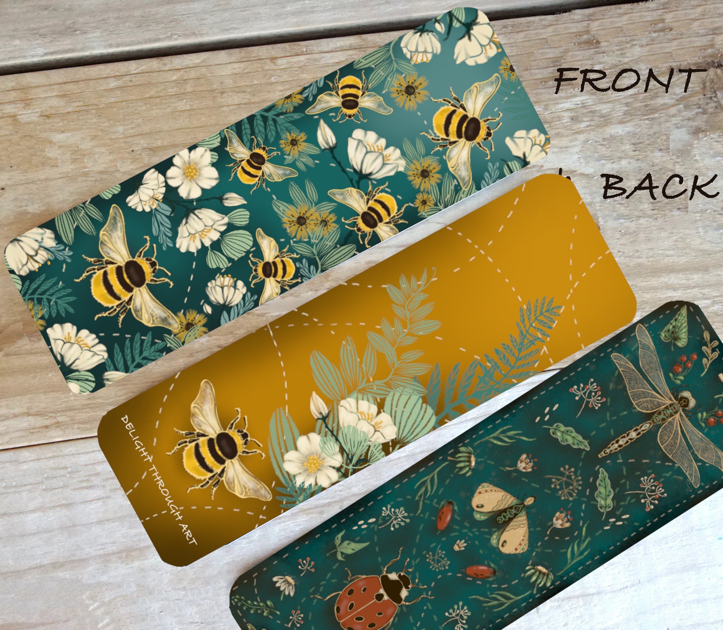 BUMBLEBEE Bookmark Illustrated Insect Lover Book Lover Bookmark With ...