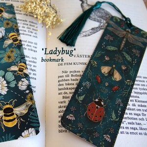 LADYBUG Bookmark Illustrated Green Bookmark Insect Lover Book Lover ...