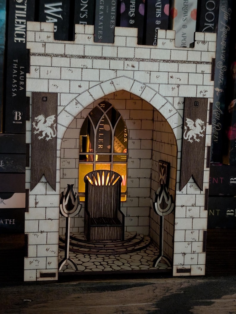Medieval Castle Book Nook SVG Laser Cut Files (3mm Plywood) Digital ...