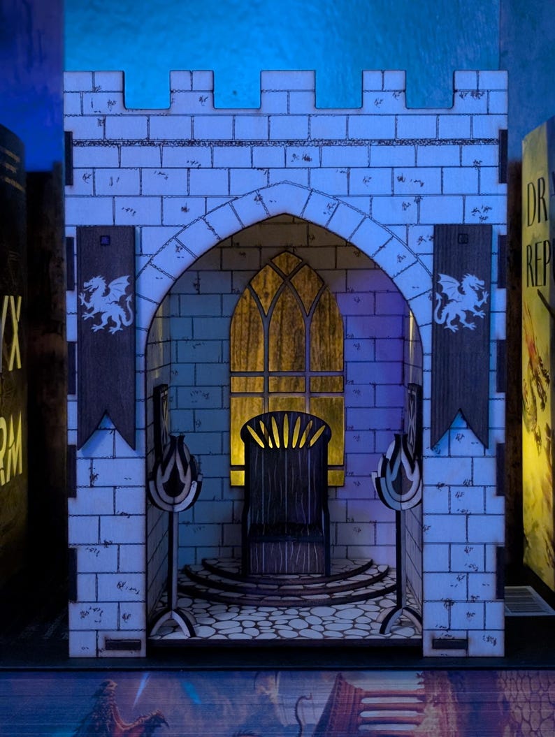 Medieval Castle Book Nook SVG Laser Cut Files (3mm Plywood) Digital ...