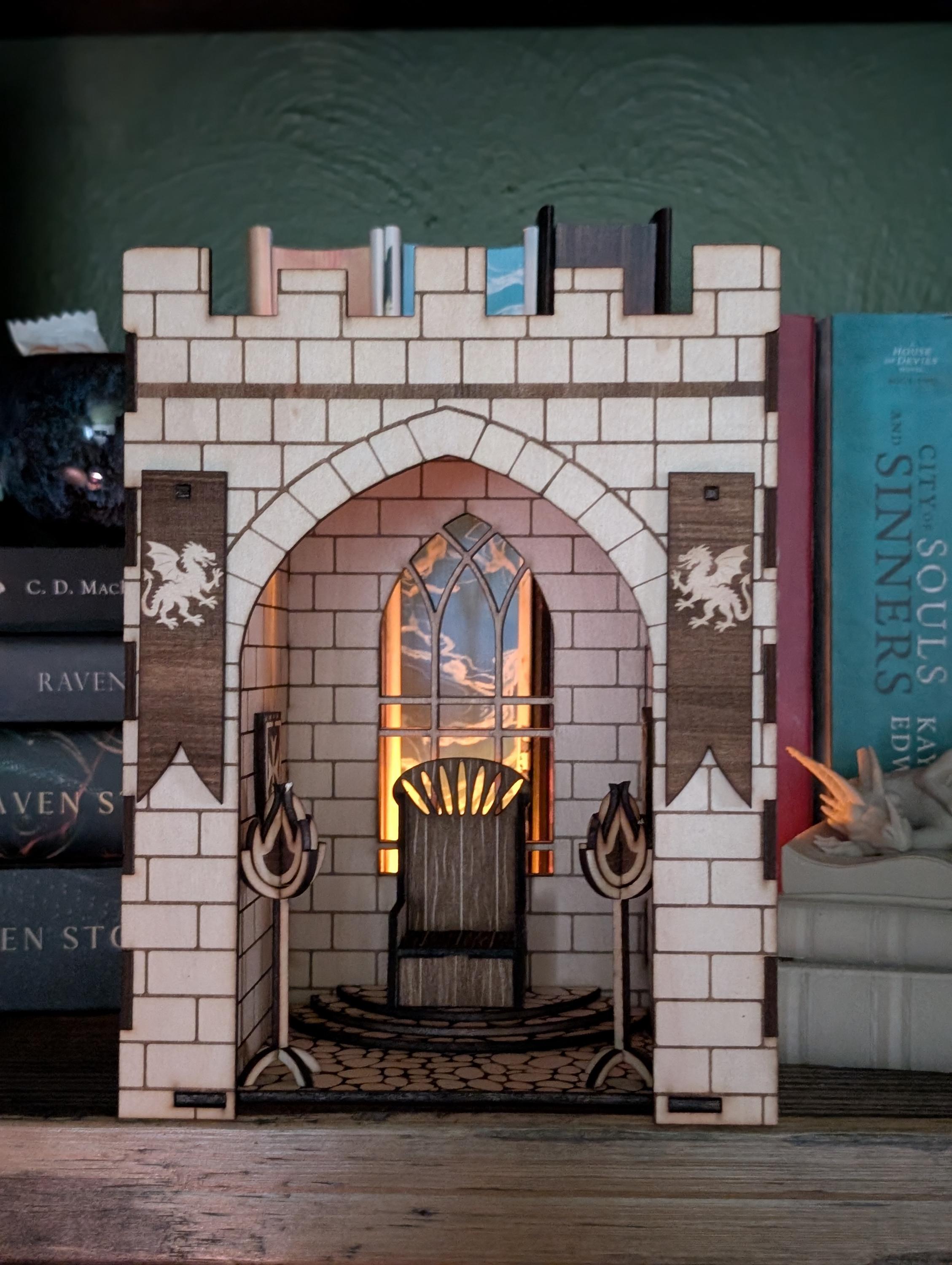 Medieval Castle Book Nook SVG Laser Cut Files (3mm Plywood) Digital ...
