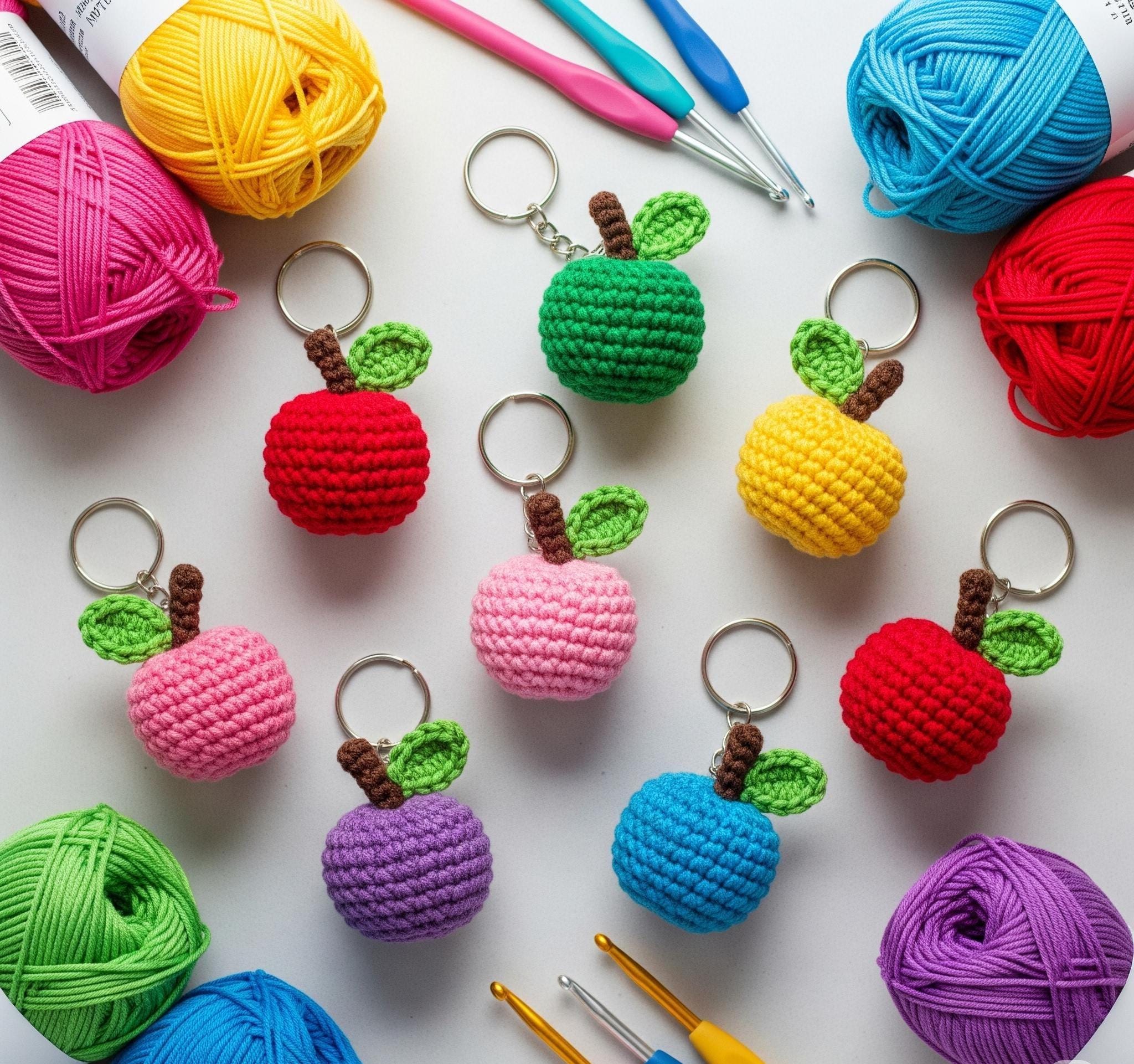 Crochet Apple Keychain Pattern: Easy Amigurumi PDF for Beginners - Etsy