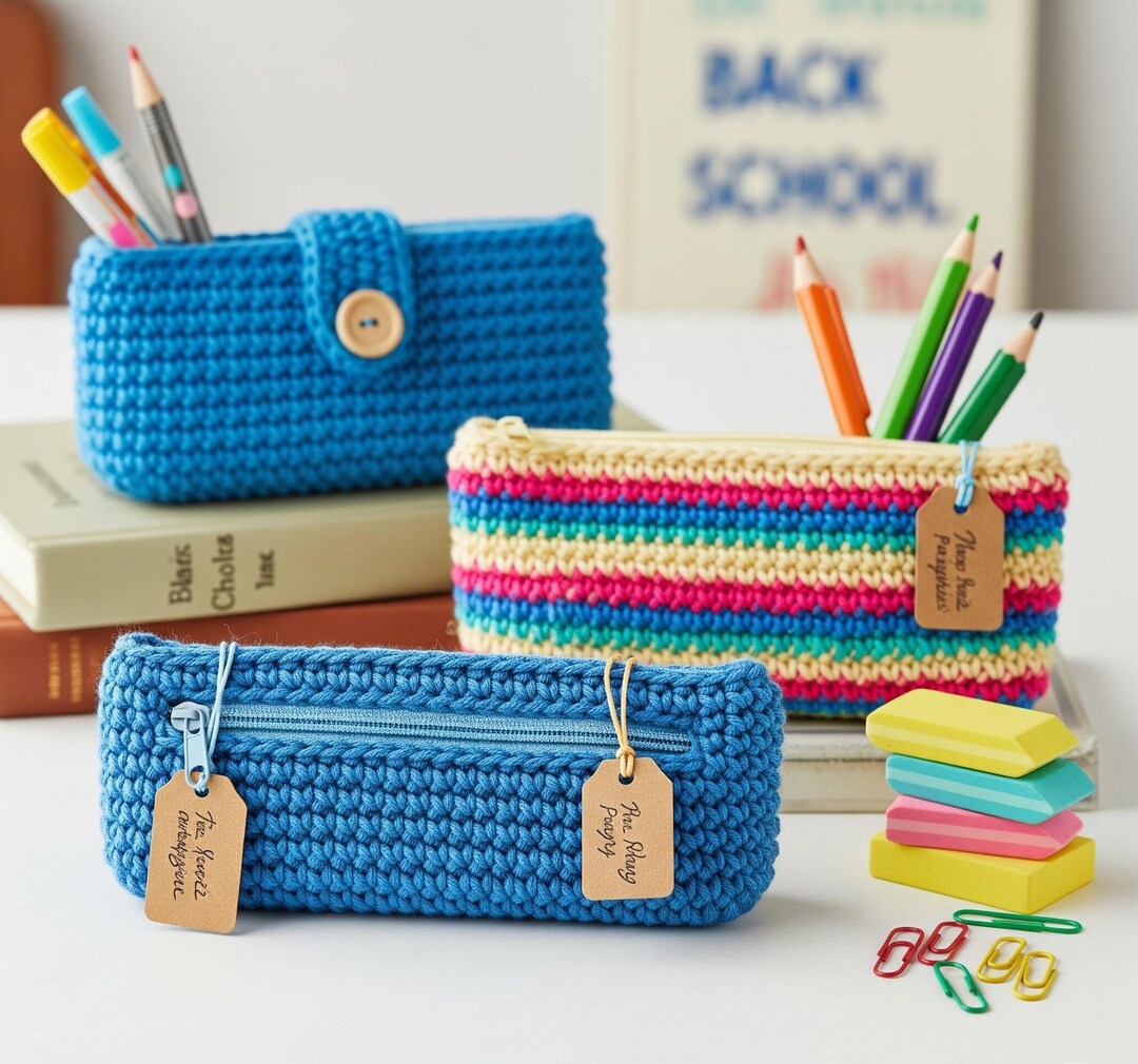 Easy Crochet Pencil Case Pattern | Beginner-friendly PDF | Zipper ...
