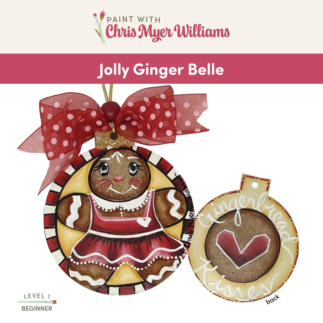 Jolly Ginger Belle Ornament Digital Download How to Paint Pattern ...