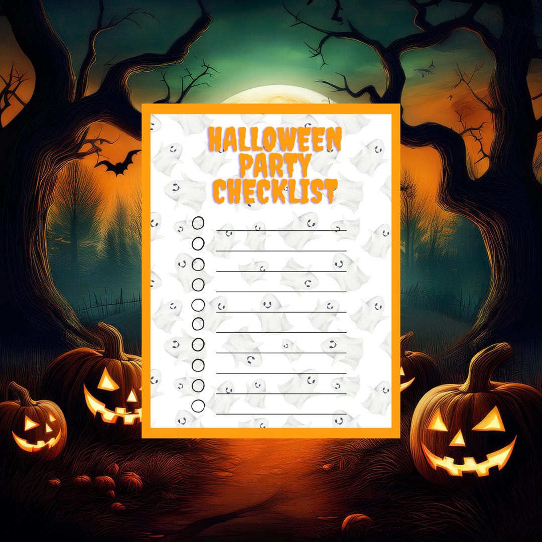 Halloween Party Checklist | Printable Host Organizer (PDF) - Etsy