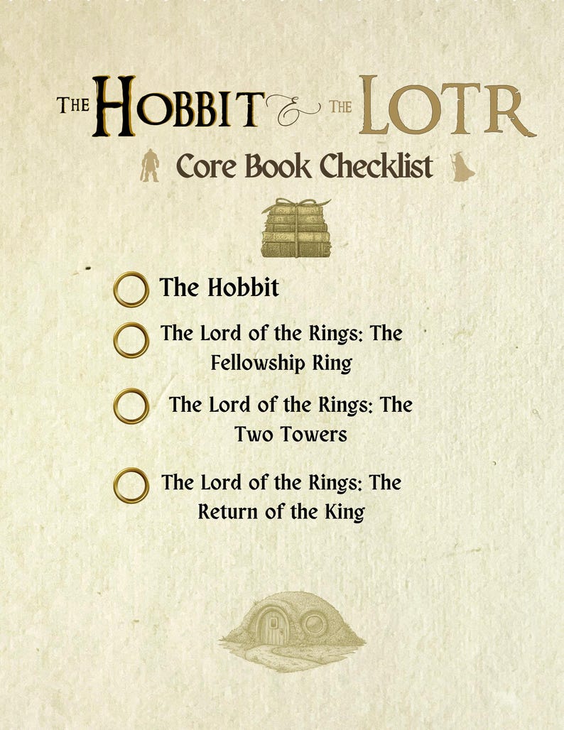 Lord of the Rings Checklist Bundle | Hobbit & LOTR Movie + Book ...