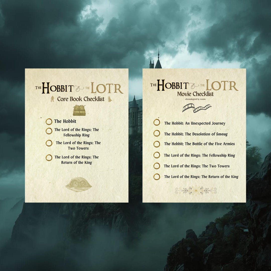 Lord of the Rings Checklist Bundle | Hobbit & LOTR Movie + Book ...