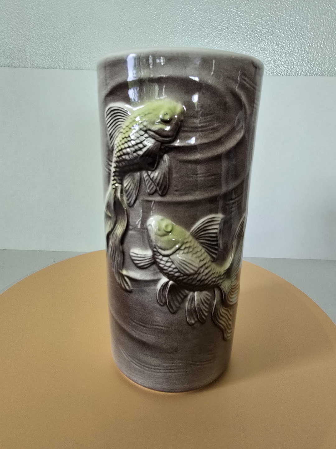 Vintage Royal Copley Ceramic Vase With Raised Koi Fish - Etsy