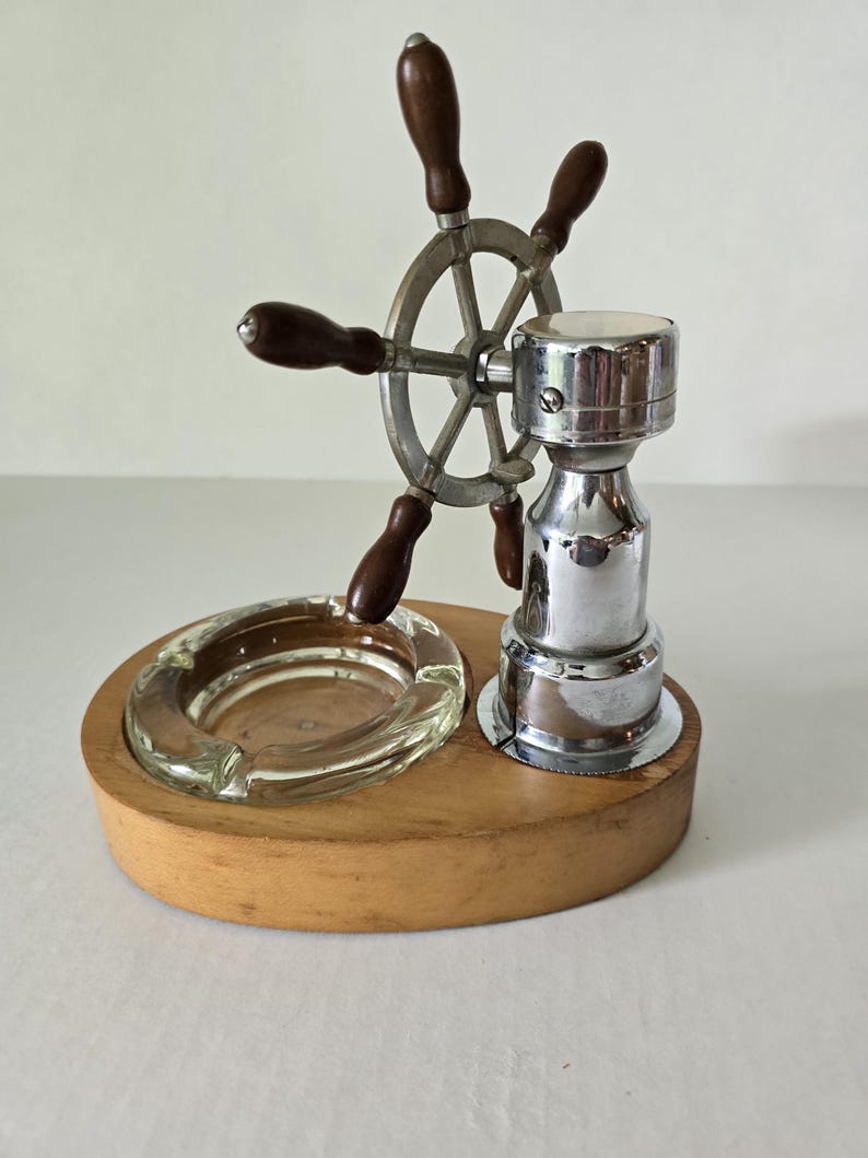 Vintage Rare Nautical Ships Wheel Ashtray or Valet Tray With Wheel ...