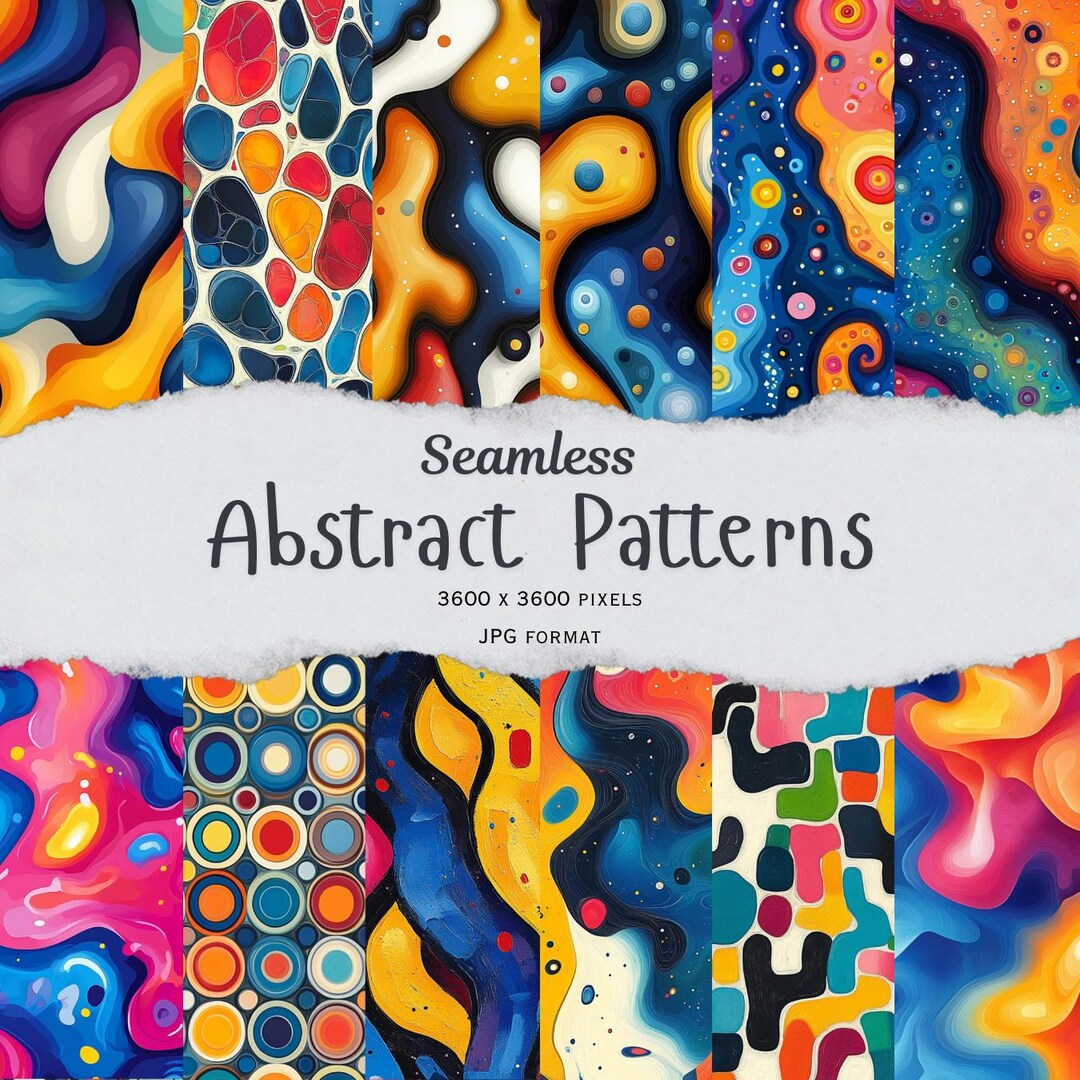 16 Abstract Vivid Pattern Digital Paper | Bright Seamless Tye Dye ...