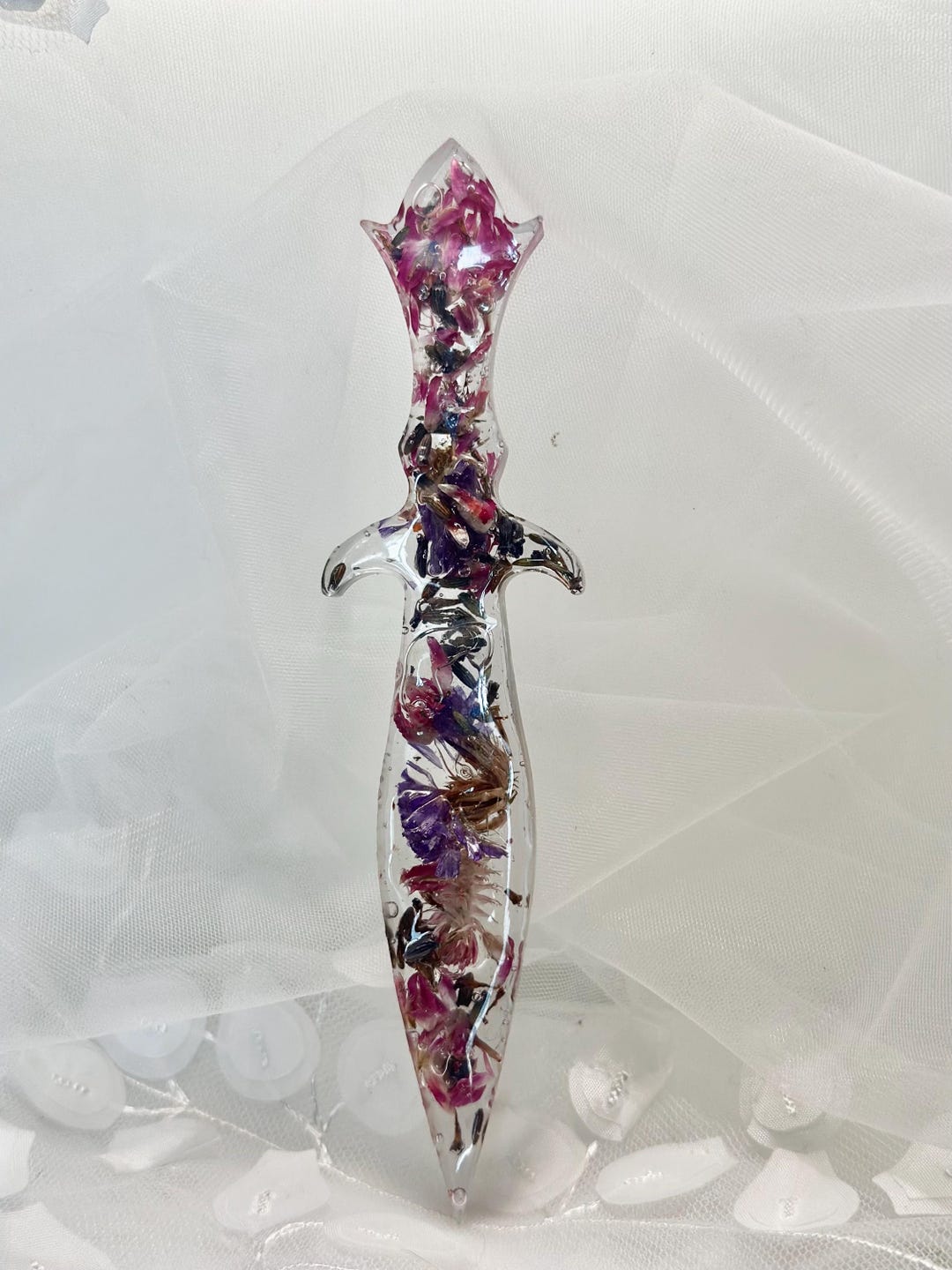 Resin Dagger Made With Dried Flowers - One of a Kind - Etsy