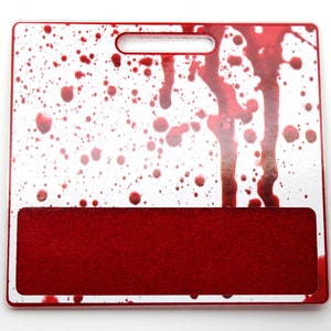 Lab Badge Buddy, Blood Splatter Badge Buddy, Customizable Acrylic ...