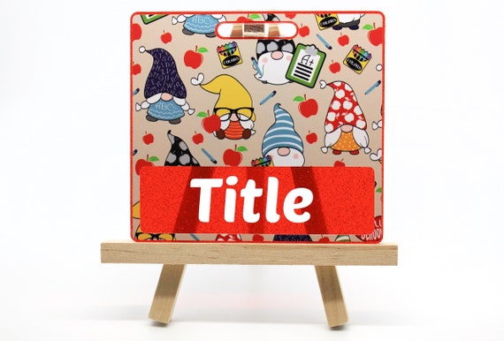 Gnome Badge School Gnomes Badge Buddy Customizable Acrylic - Etsy