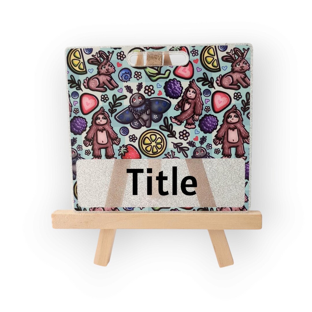 Fruit Cryptids Badge Buddy, Glitter Customizable Acrylic Position Card ...