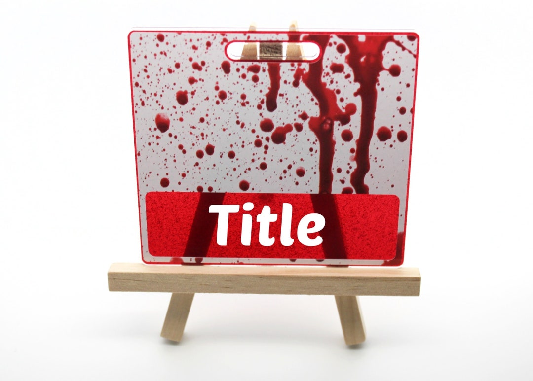 Lab Badge Buddy, Blood Splatter Badge Buddy, Customizable Acrylic ...