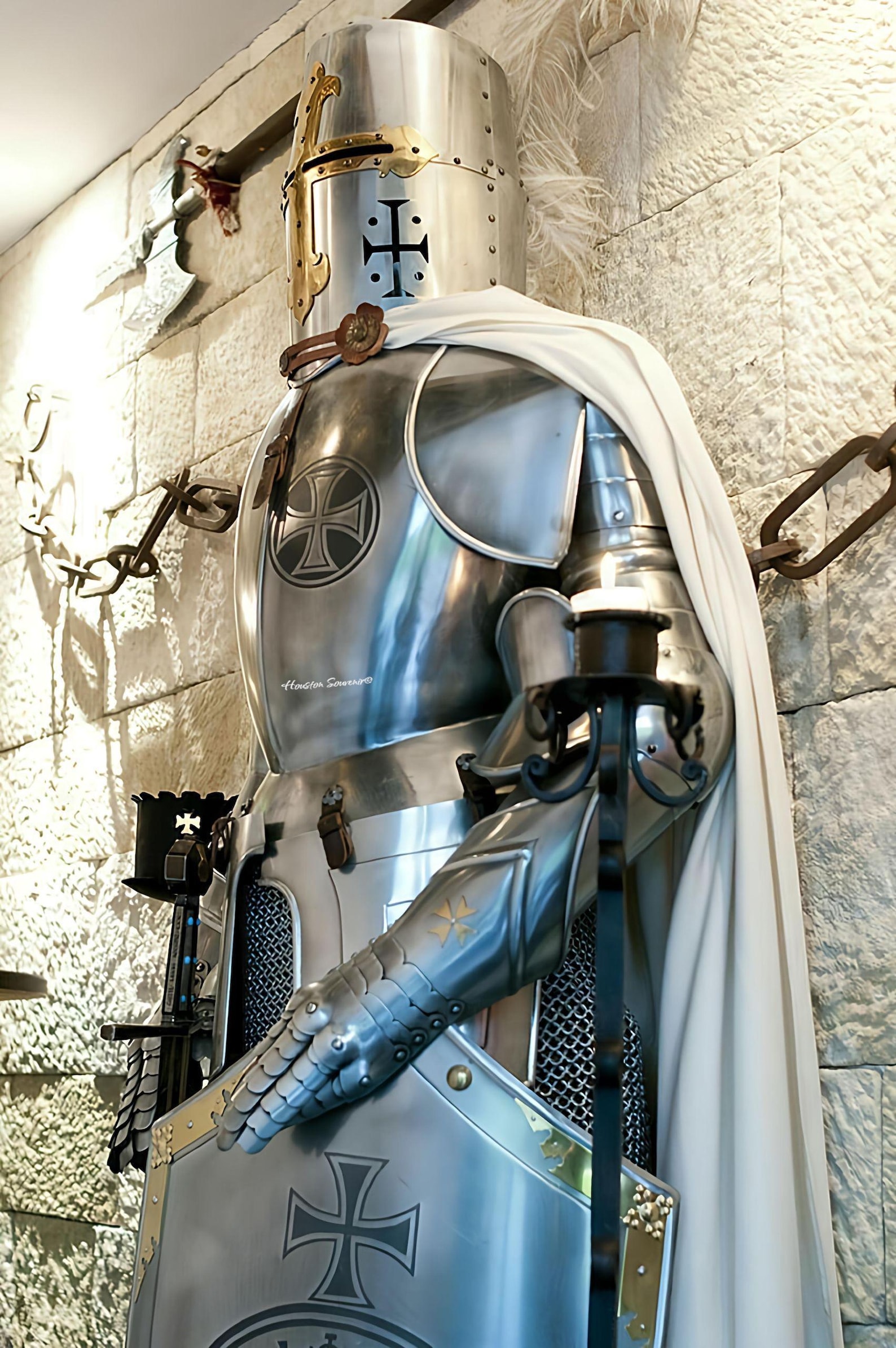 Medieval Knight CRUSADOR Full Suit of Armor Medieval Full Steel Templar ...