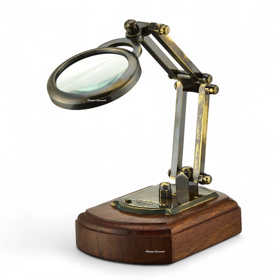 Personalized Antique Magnifying Glass – Desk Magnifier With Adjustable ...
