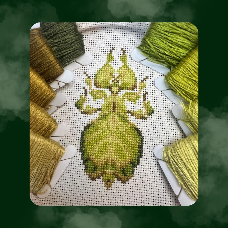 Cross-stitch PDF Pattern - Leaf Bug - Beginner Friendly, Bug Lovers - Etsy