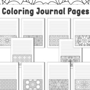 Coloring Journal Pages 10 Unique Square Mandala Designs - Etsy
