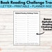 100 Book Reading Challenge Tracker Printable, Book Tracker List, Bonus ...