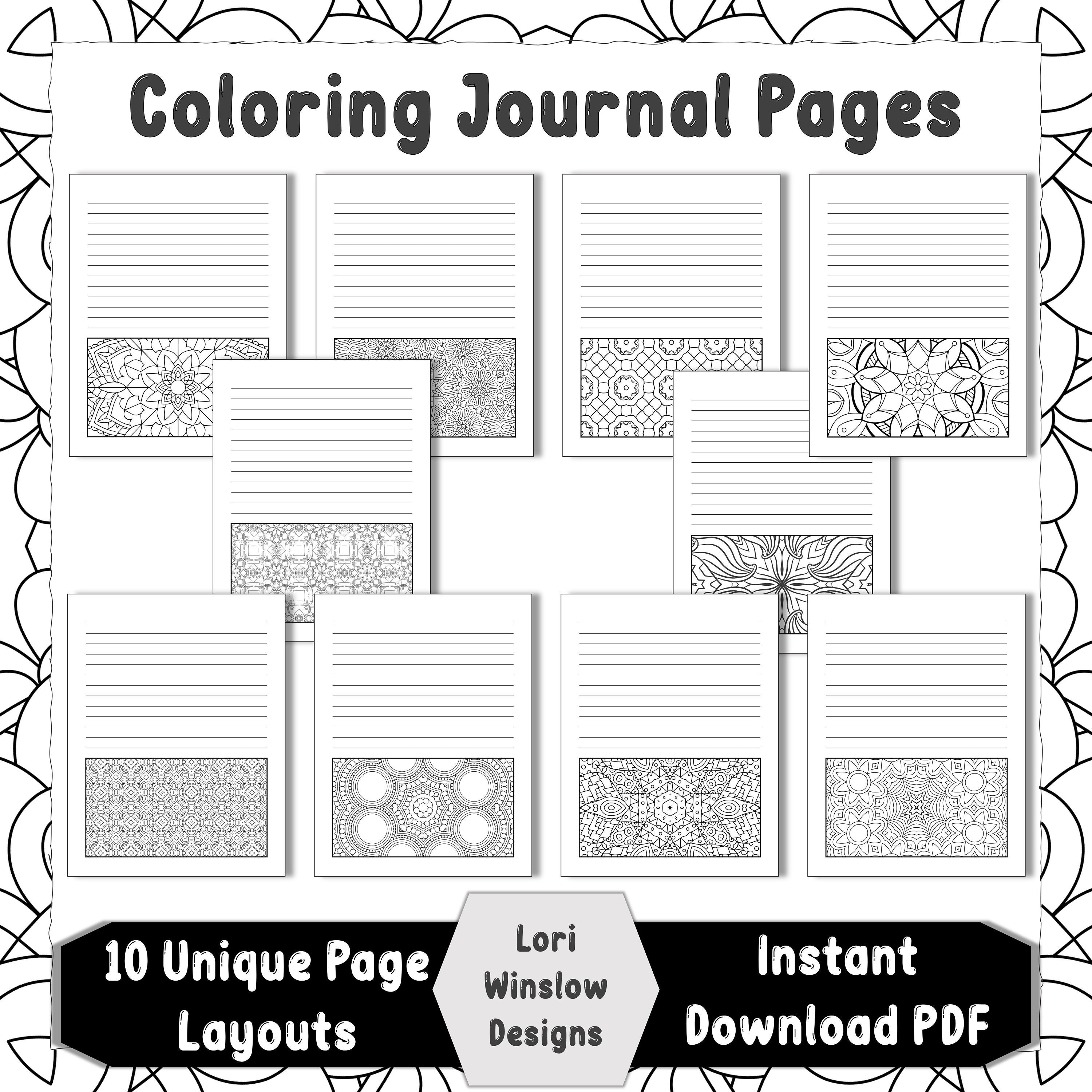 Coloring Journal Pages 10 Unique Square Mandala Designs Journal on Top ...