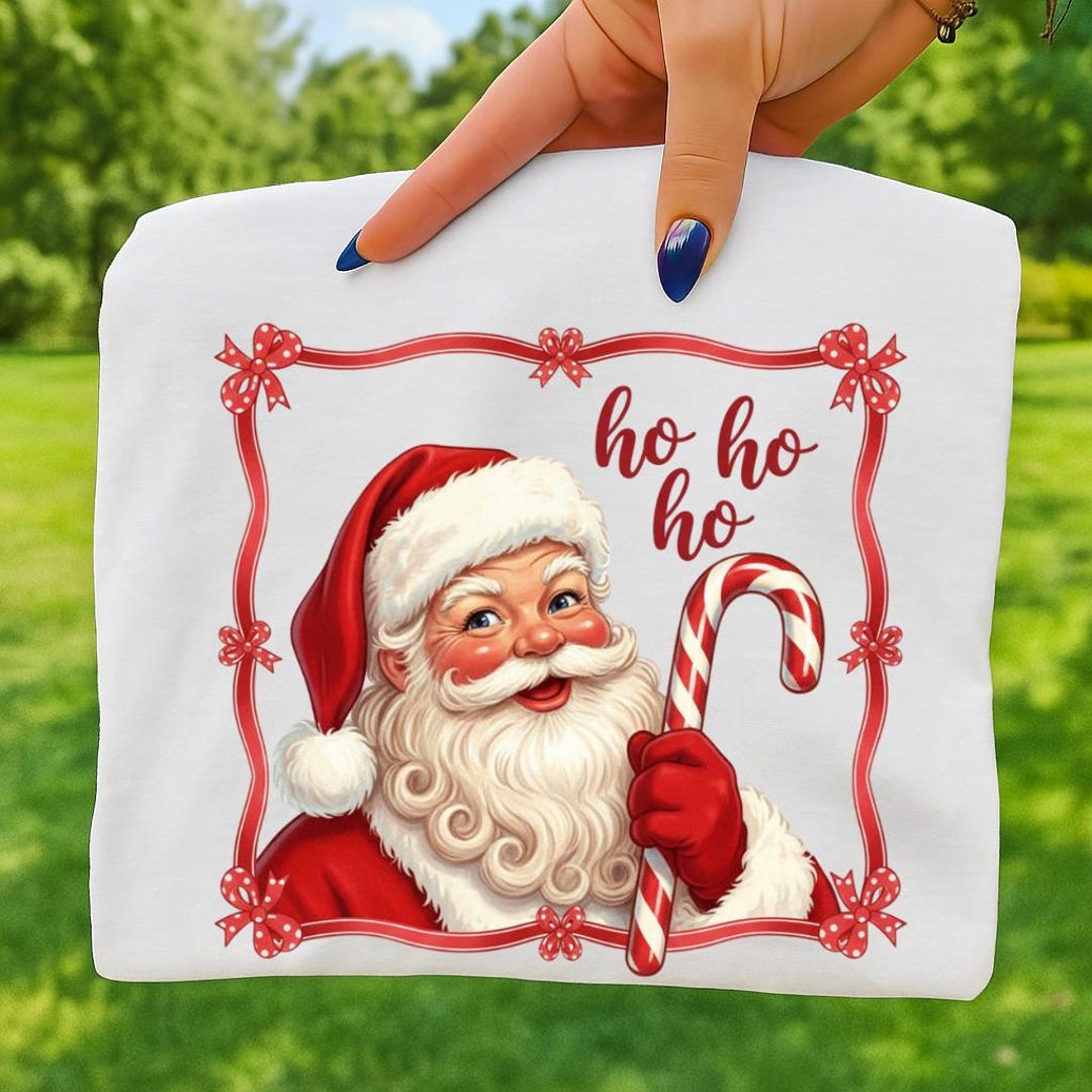 Retro Santa PNG Ho Ho Ho Santa Christmas Png, Coquette Christmas Santa ...
