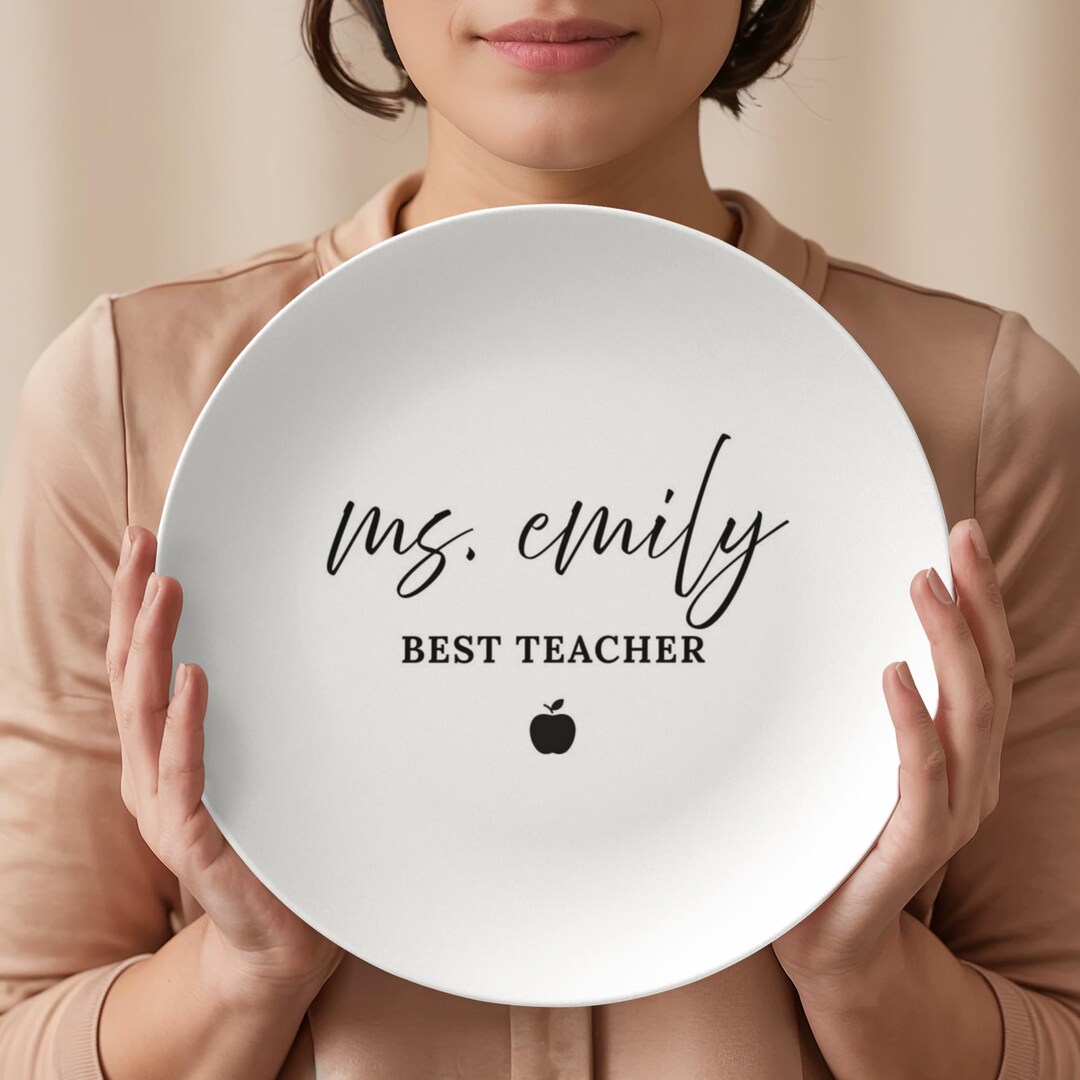 Best Teacher Plate Gift Custom Teacher Appreciation Gift for Classroom ...