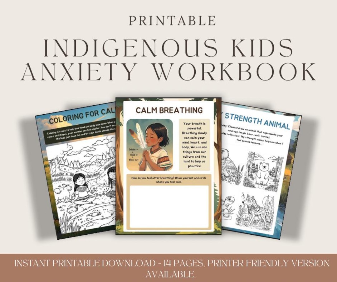 Indigenous Anxiety Workbook for Kids | Printable SEL Workbook ...