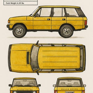 Colored Range Rover Classic Pen Art - Etsy