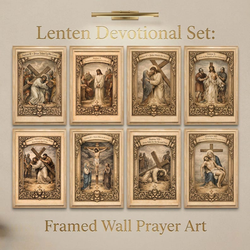 Stations of the Cross Wall Display Set | Catholic Printable Art for ...