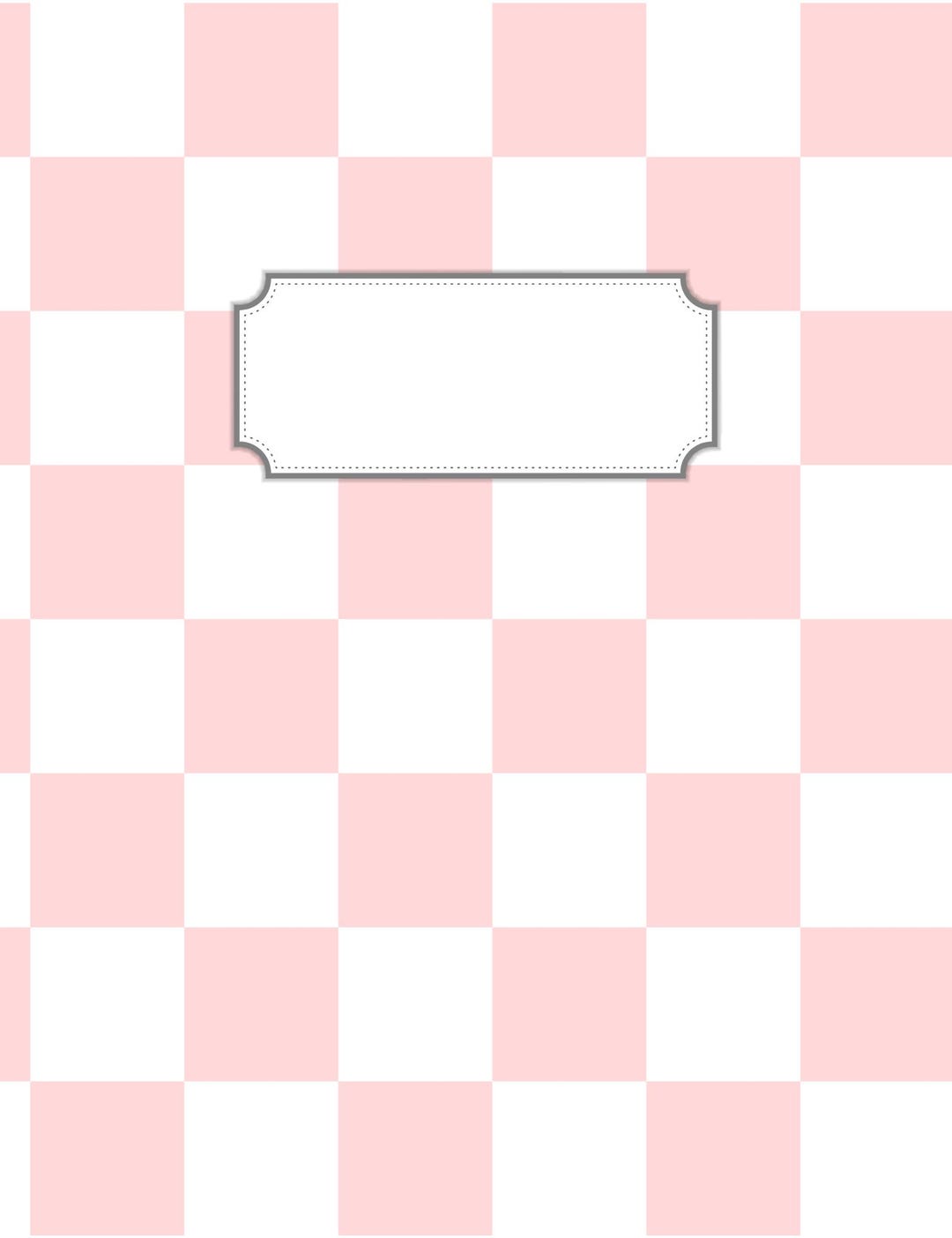 Pink Checker Planner Cover | Printable 8.5x11 Binder Cover | Aesthetic ...