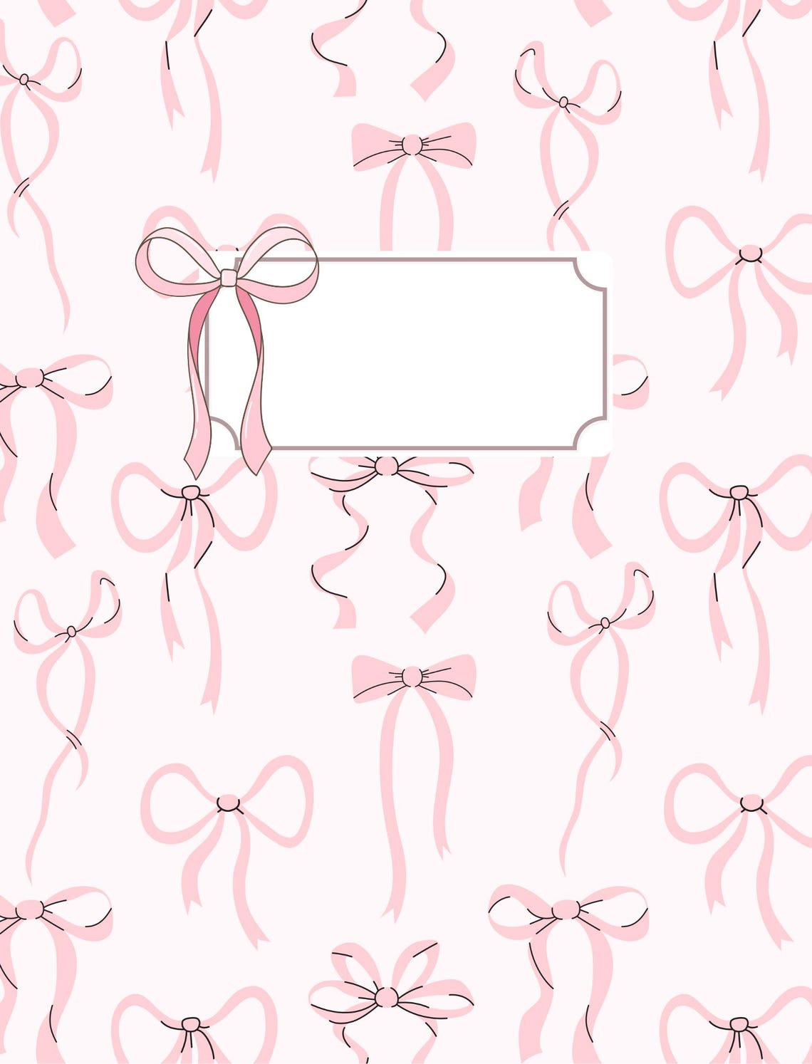 Pink Bow Happy Planner Cover: Printable Double-sided Design (PDF ...