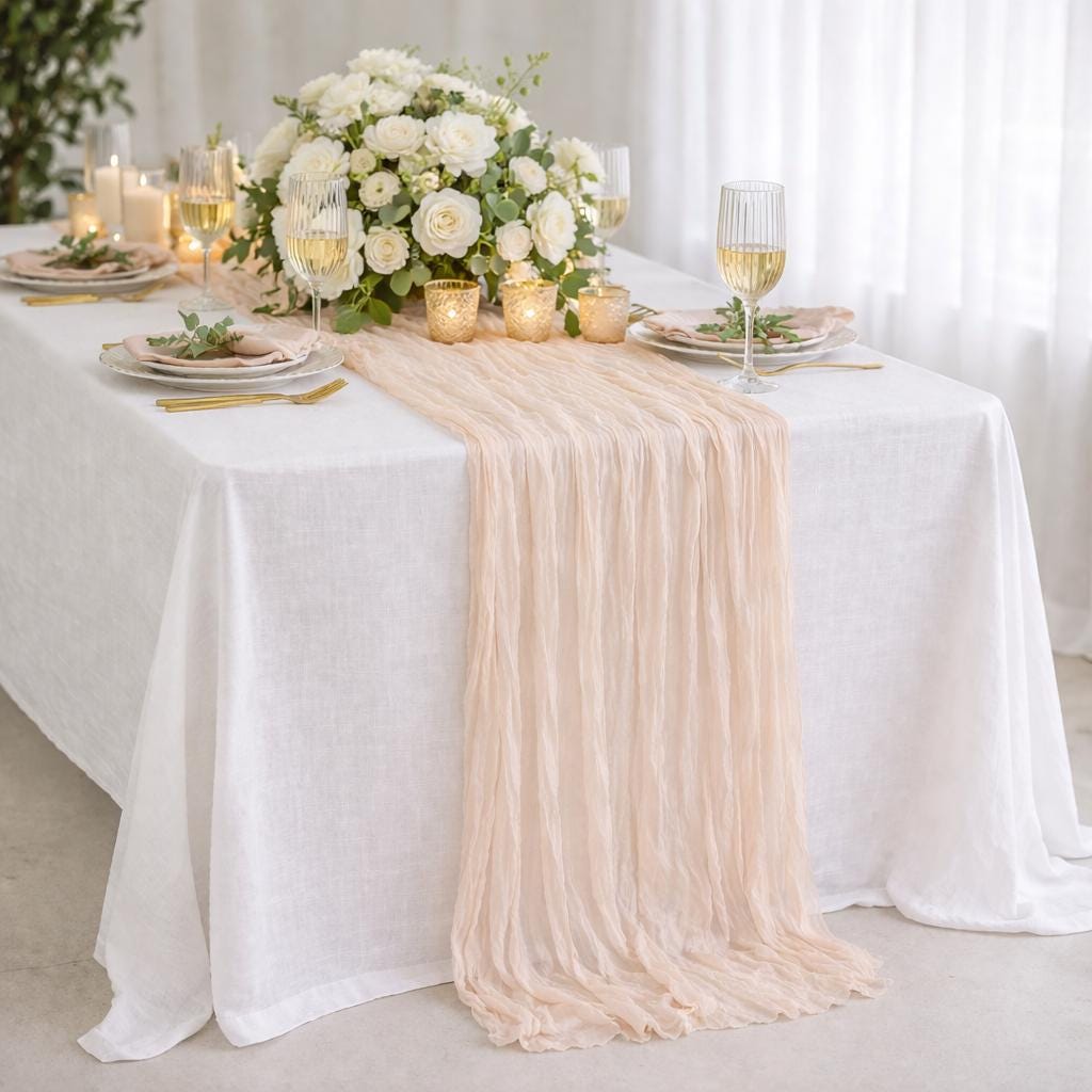 10ft Cheesecloth Table Runner - 20+ Colors - Etsy