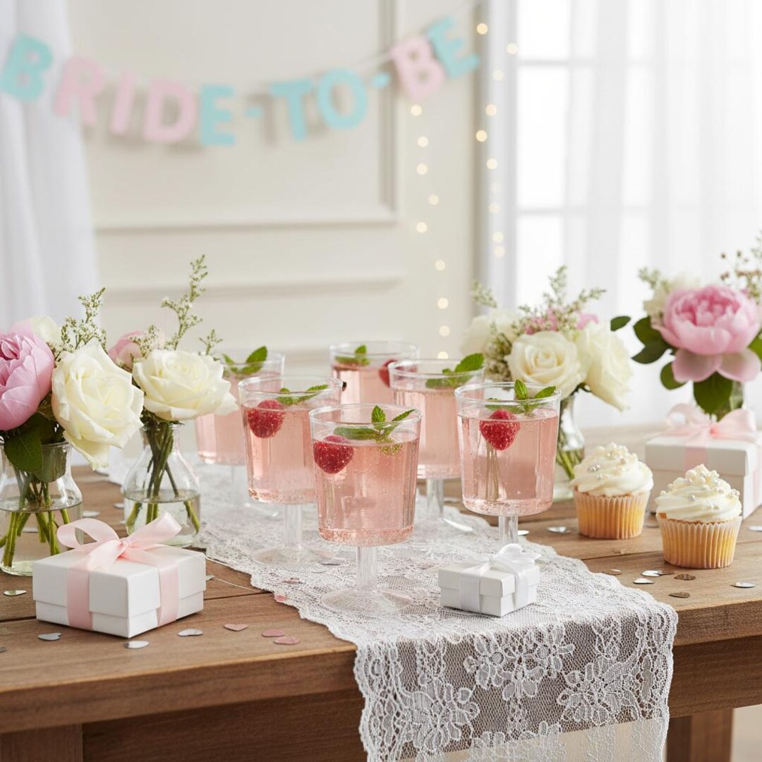 Set of 12 Clear Plastic Wine Glasses, Fancy Disposable Stemware - Etsy